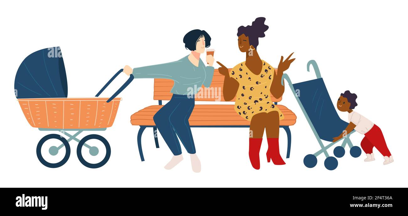 Pushchair cartoon hi-res stock photography and images - Alamy