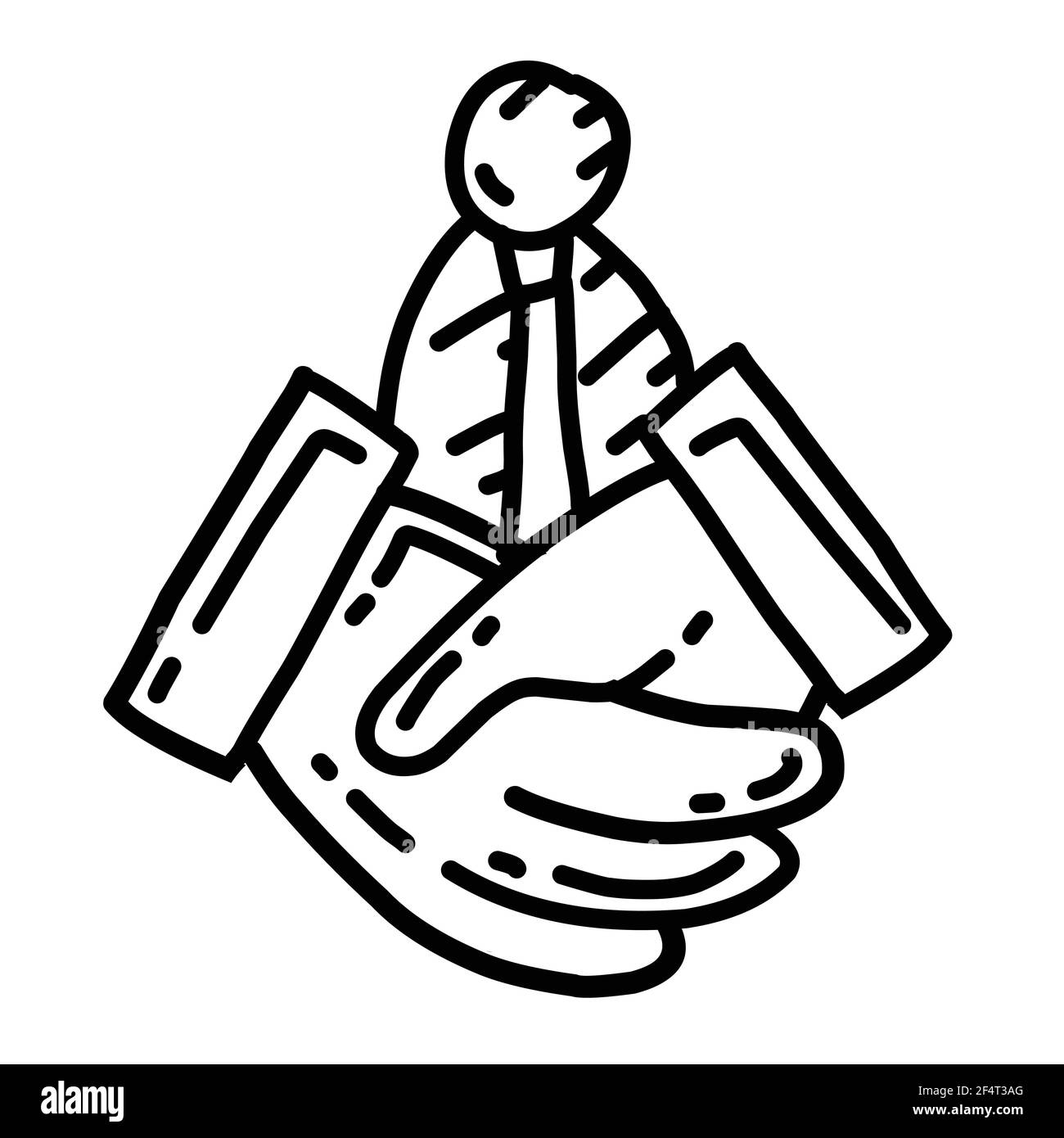 Business client hand drawn icon design, outline black, doodle icon, vector icon Stock Vector ...