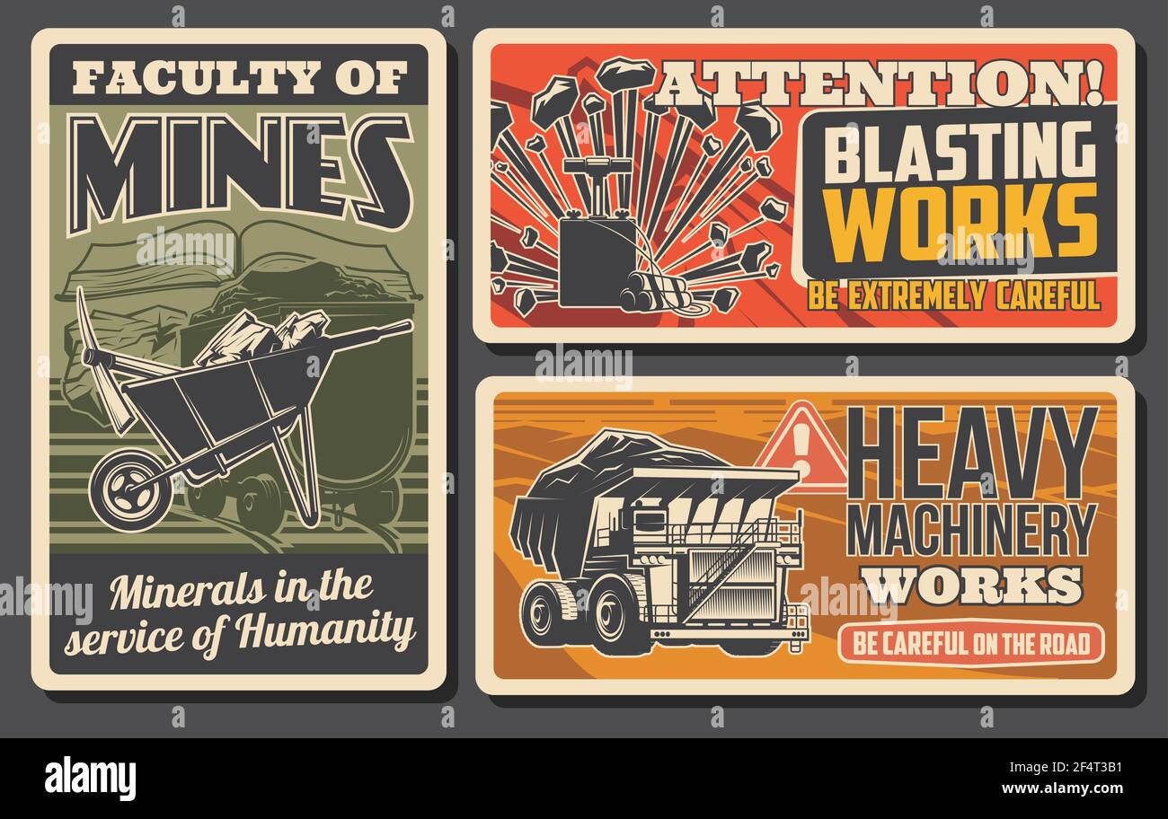 Mine safety poster Stock Vector Images - Alamy