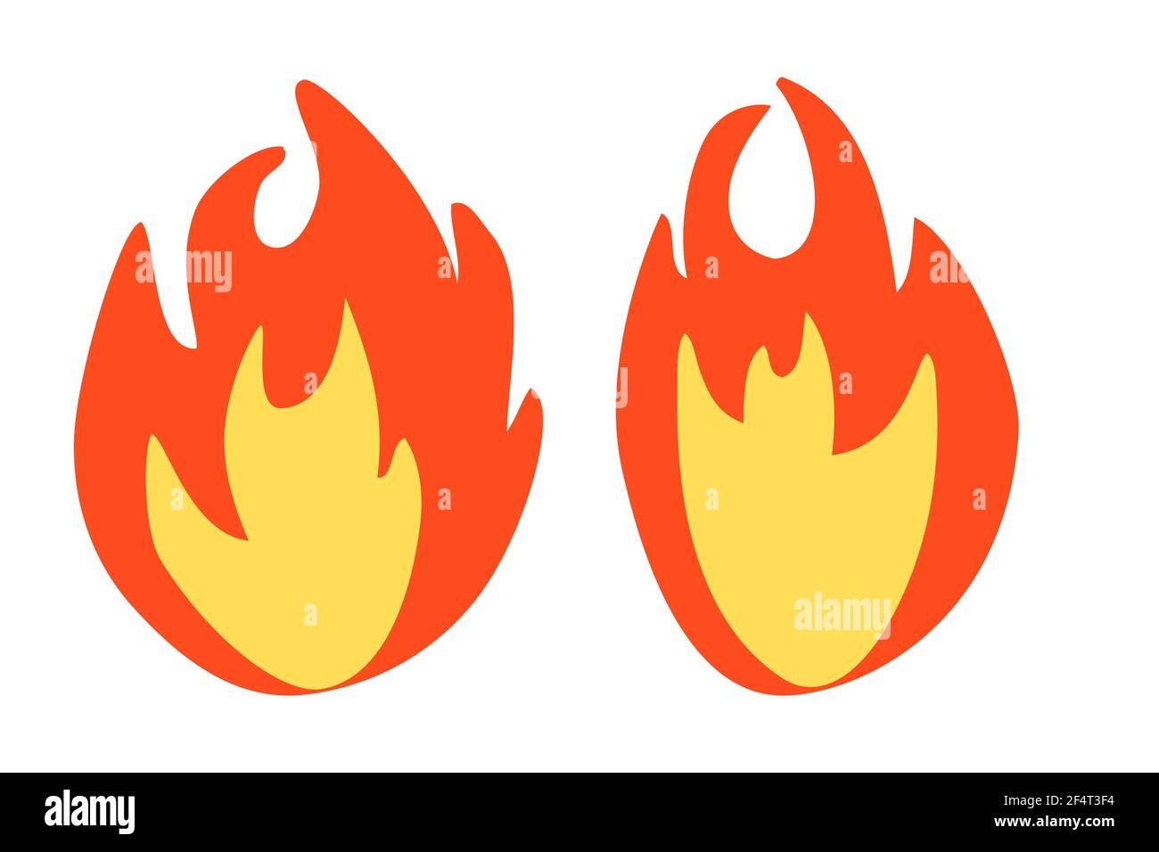 Vector Fire or flammable sign, Isolated on White Stock Vector Image ...