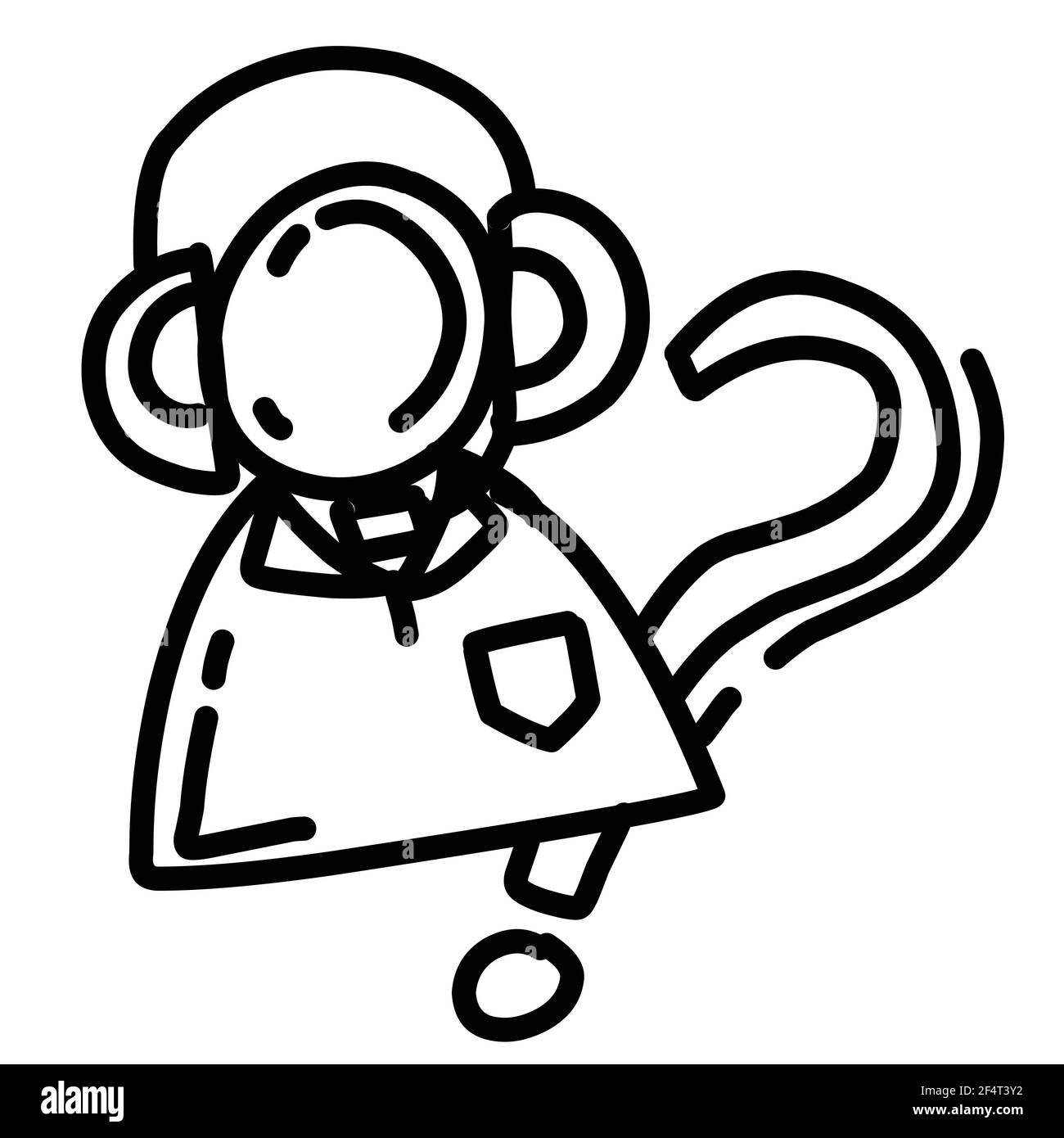 Business service hand drawn icon design, outline black, doodle icon ...