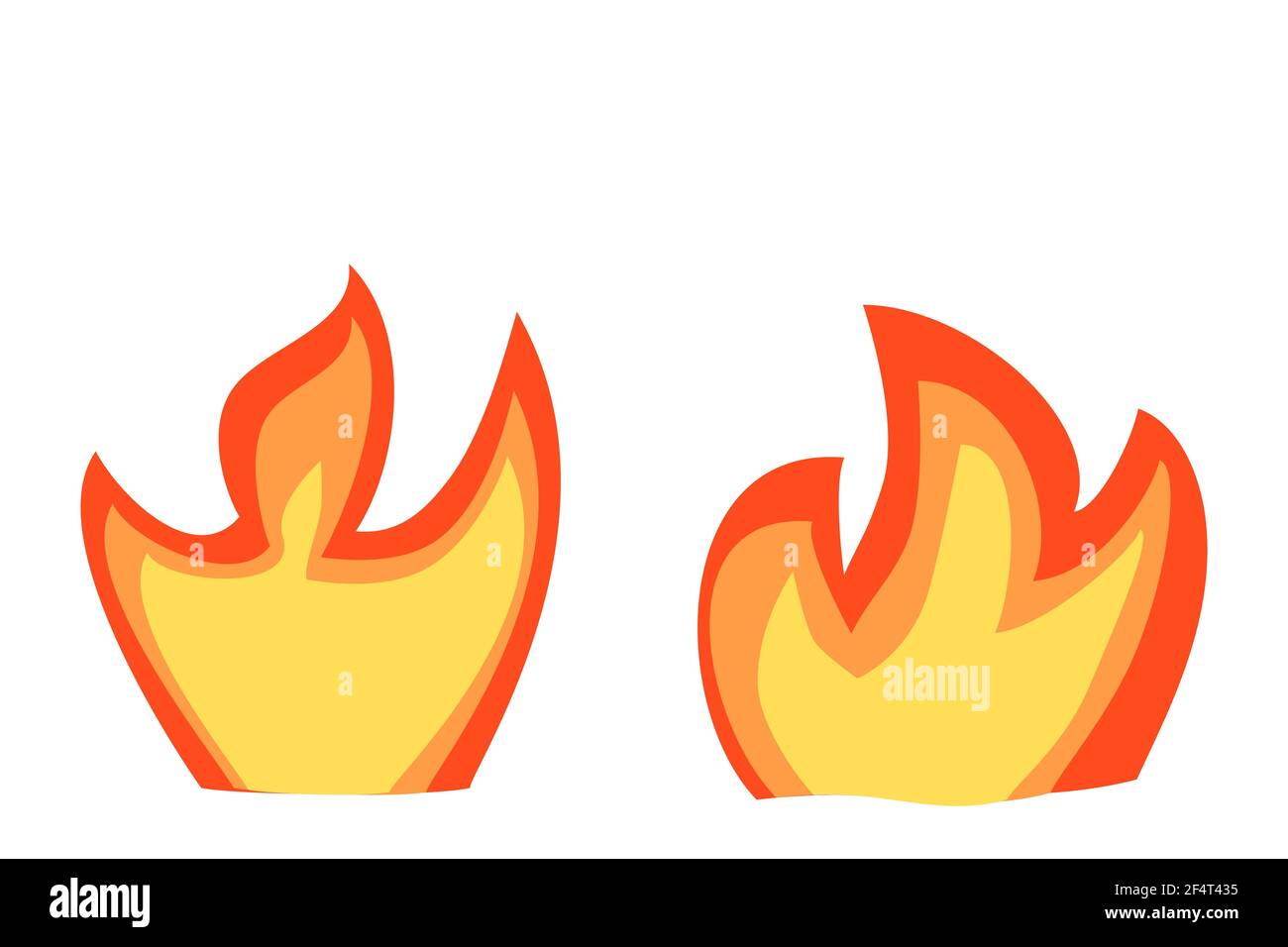 Vector Fire or flammable sign, Isolated on White Stock Vector Image ...