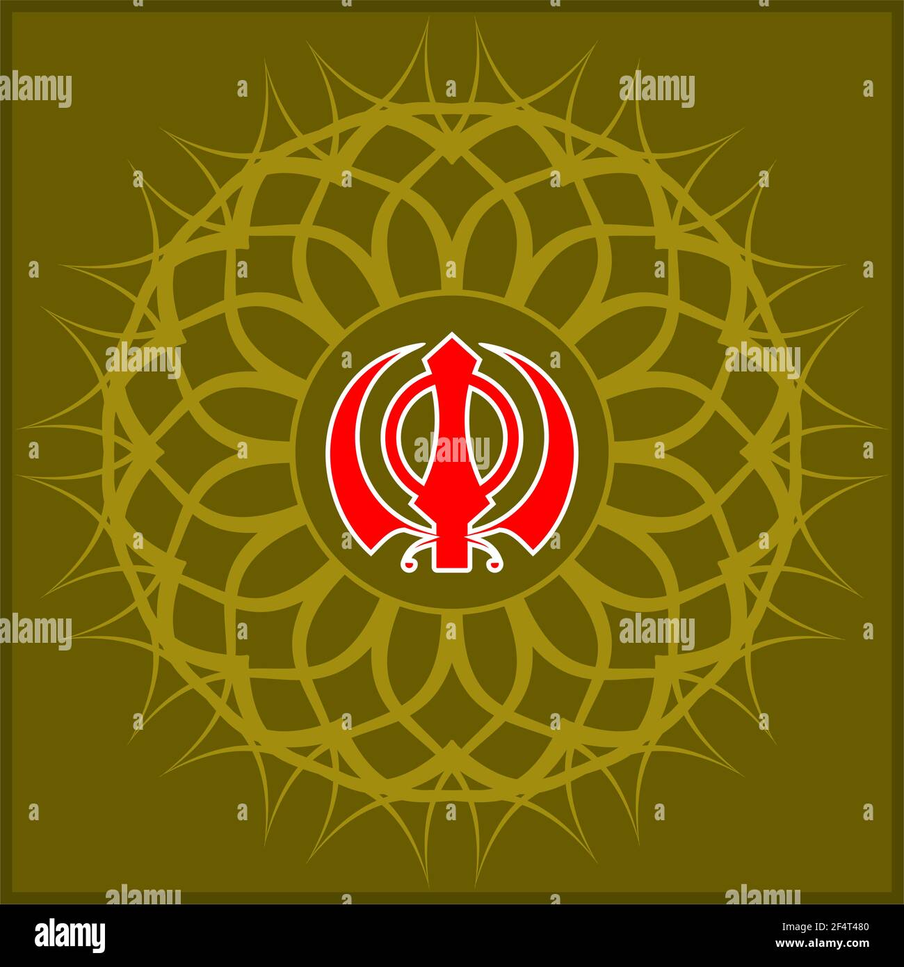 Ek Onkar, Khanda The Holy Motif Vector Illustration Stock Vector Image ...