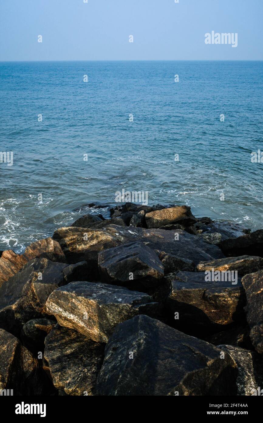 chaliyam fishing harbour Stock Photo - Alamy