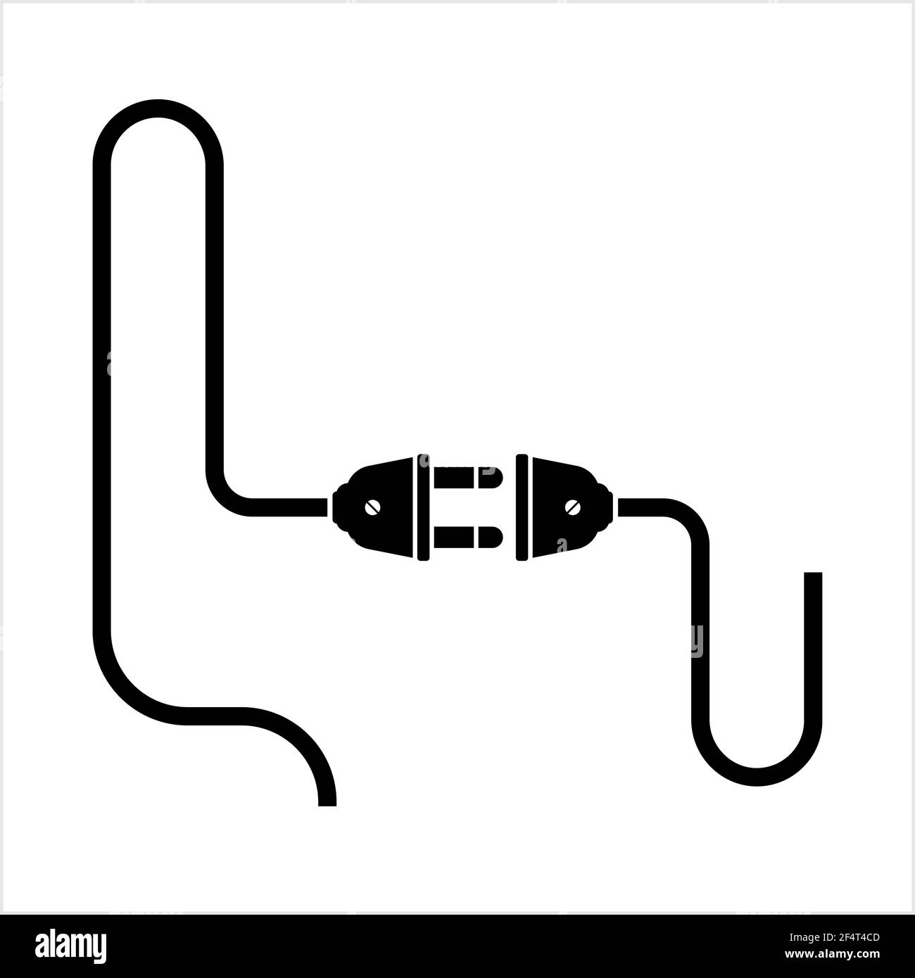 Plug Male Female Connection Icon Design Vector Art Illustration Stock ...