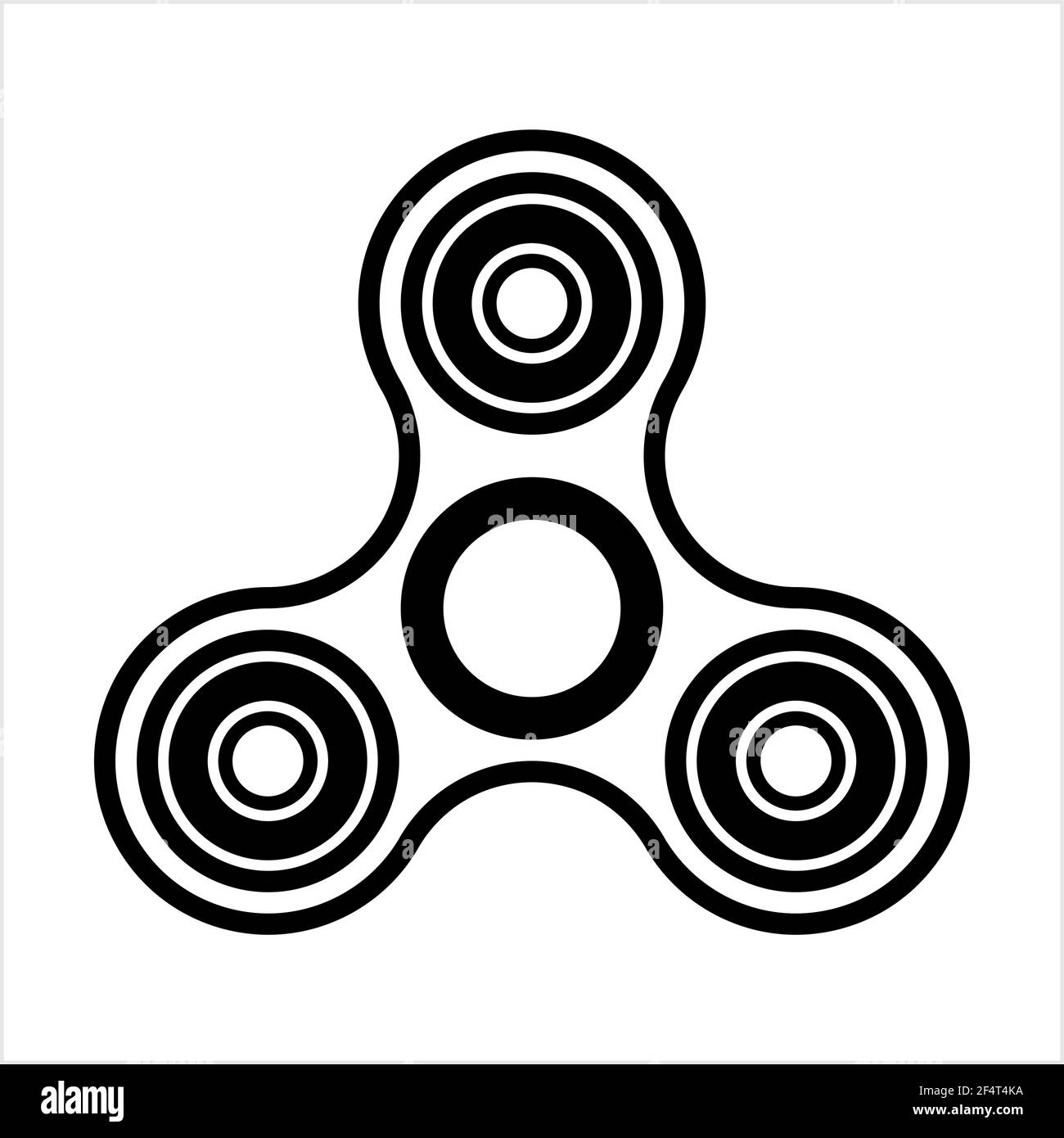 Toy Fidget Spinner Icon, Spin Along Its Axis Toy Vector Art ...