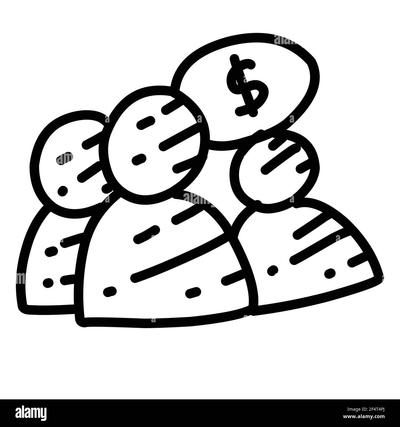 Business customer hand drawn icon design, outline black, doodle icon, vector icon Stock Vector ...