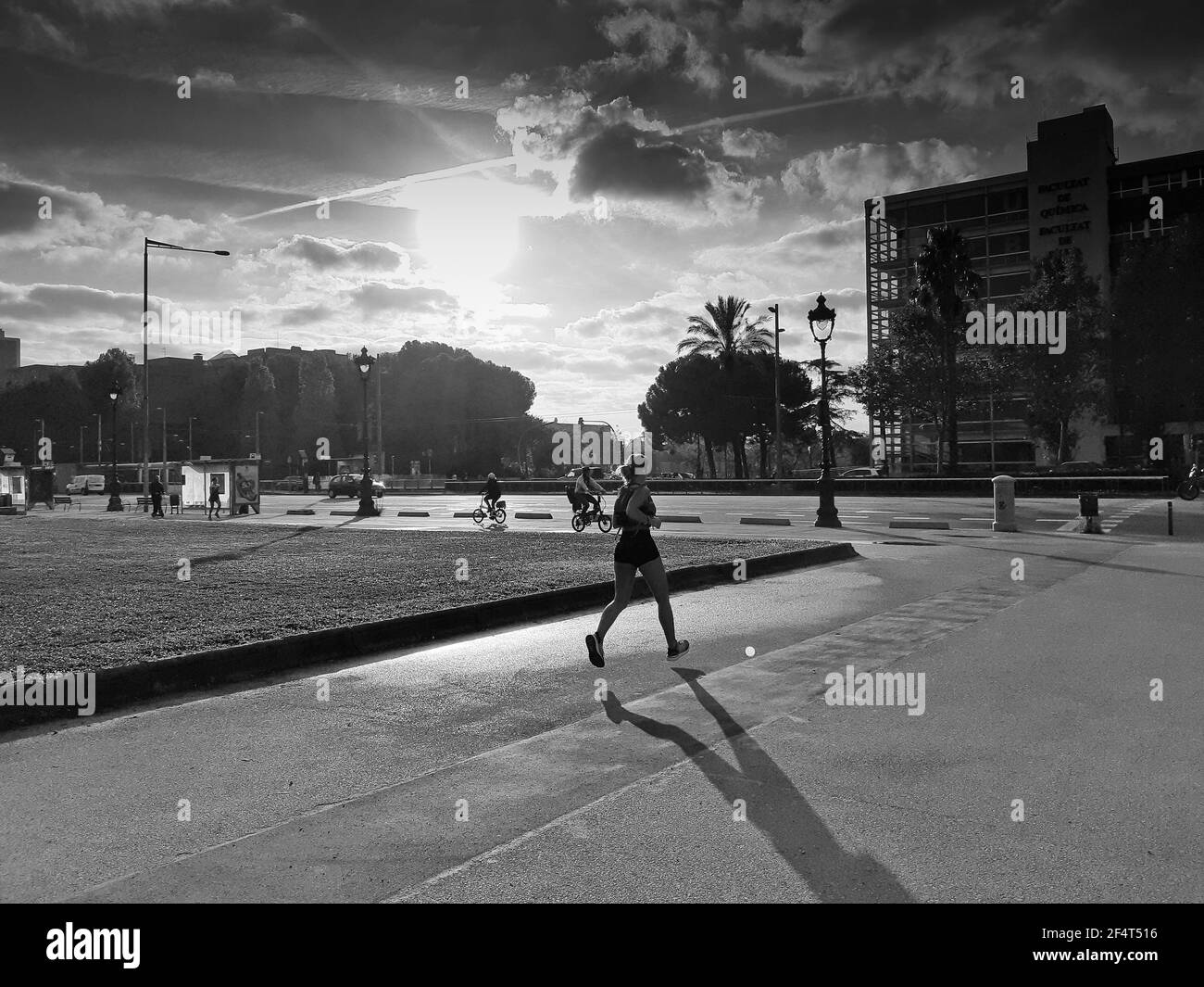 Female runner light Black and White Stock Photos & Images - Alamy