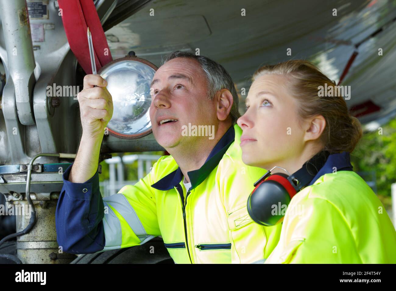 Inspecting plane hi-res stock photography and images - Alamy