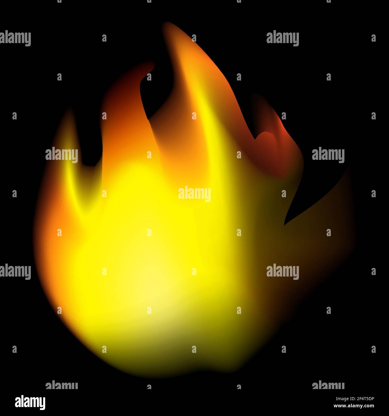 Realistic Fire, at Black background Stock Vector Image & Art - Alamy