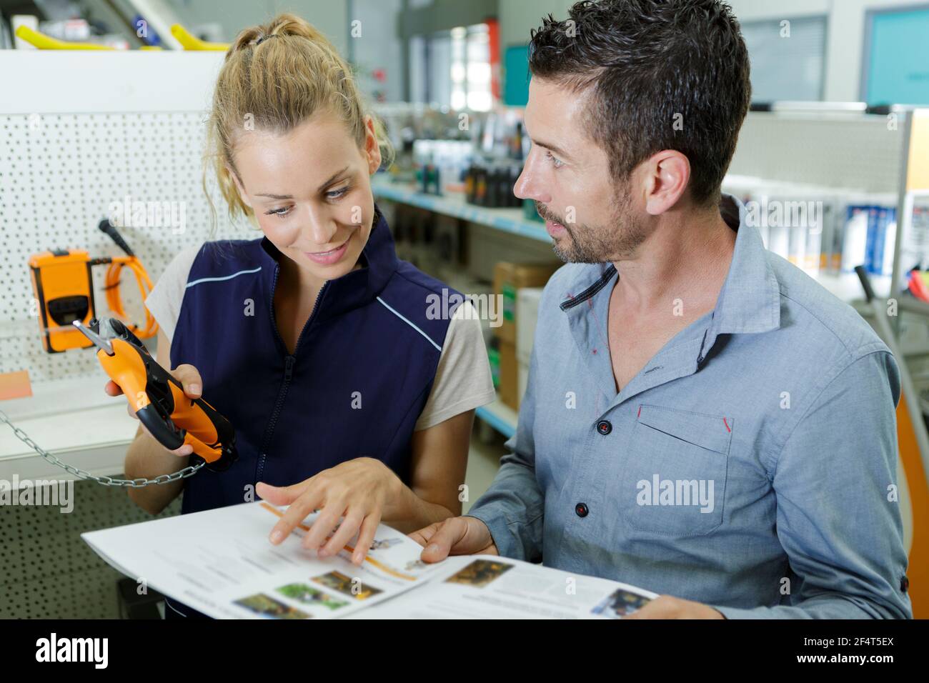 equipment and tools brochure for production Stock Photo - Alamy
