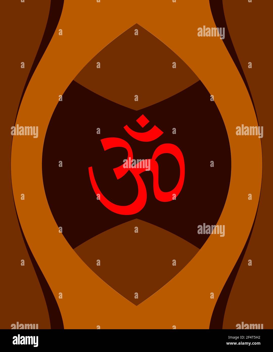 Aum (Om) The Holy Motif Design Vector Art Illustration Stock Vector ...
