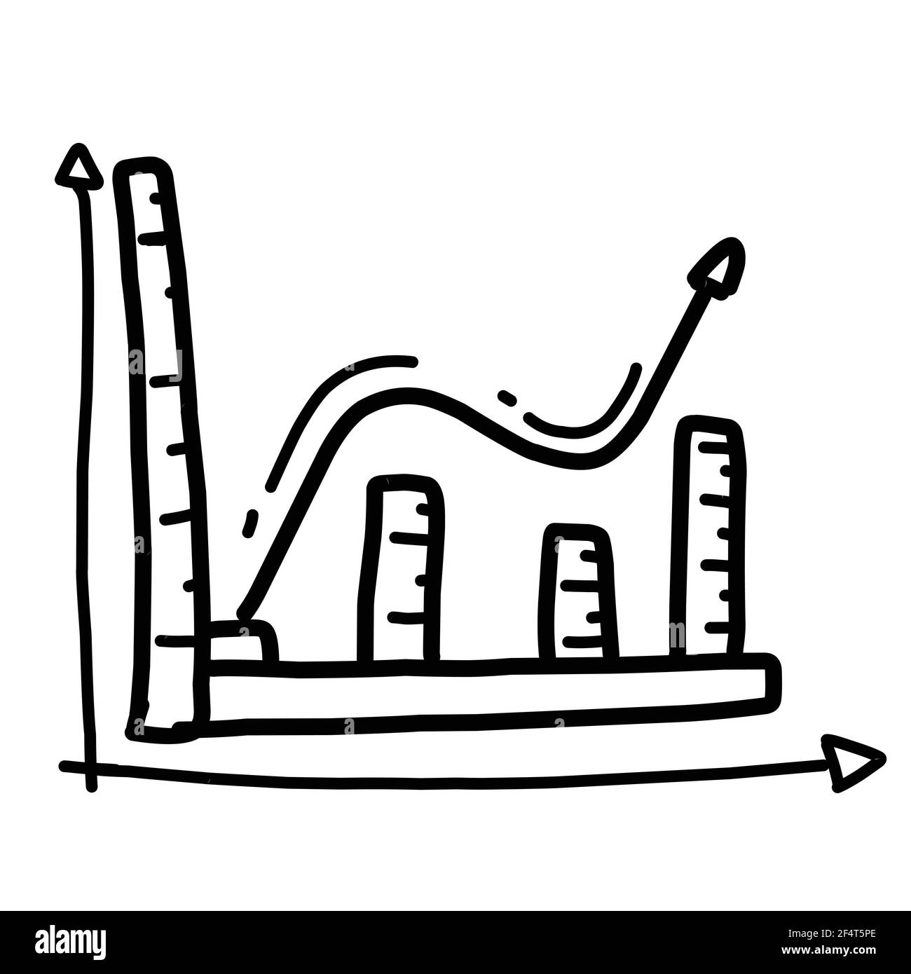 Business diagram hand drawn icon design, outline black, doodle icon, vector icon Stock Vector ...