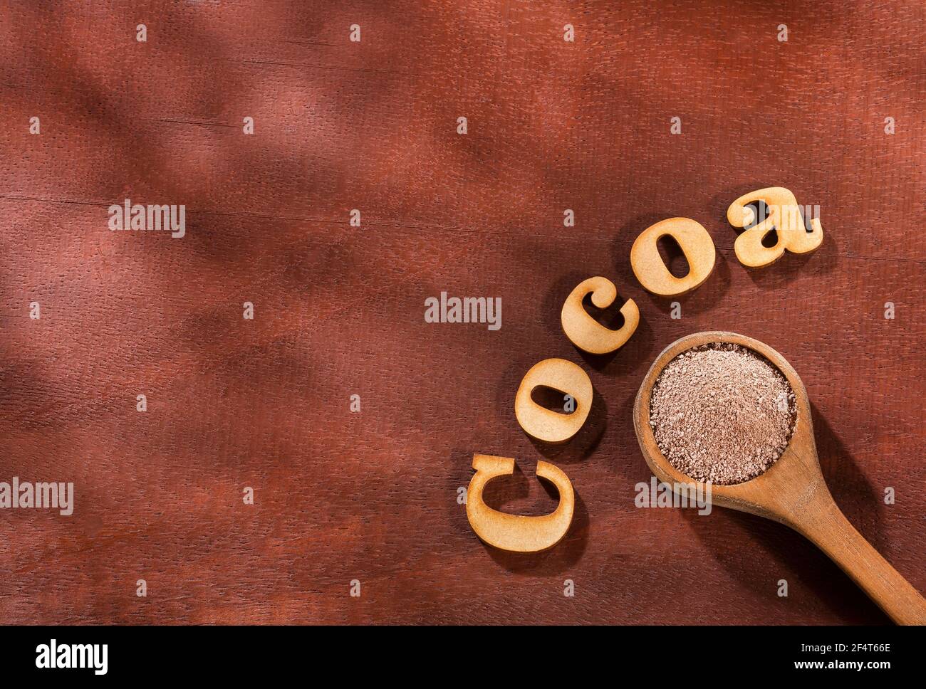 Cocoa powder word hi-res stock photography and images - Alamy