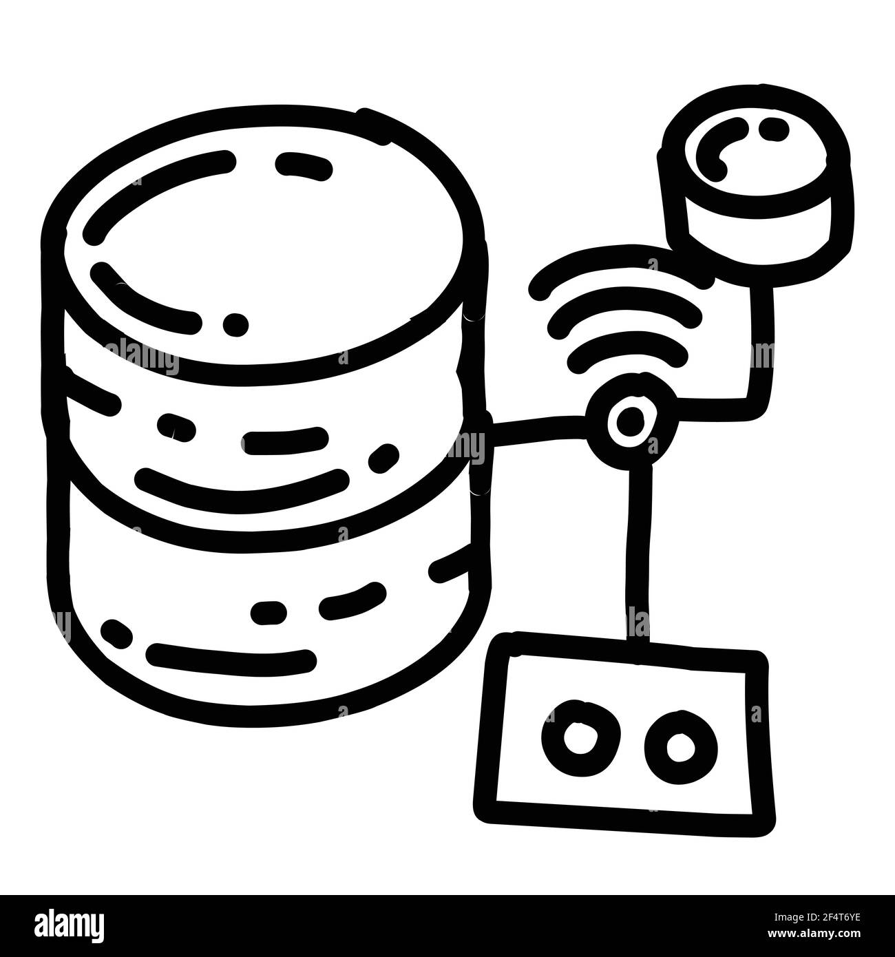 Hand drawn cloud computing diagram Stock Vector Images - Alamy