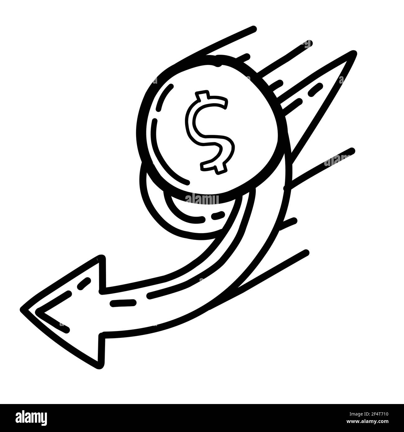 Business target hand drawn icon design, outline black, doodle icon, vector icon Stock Vector ...