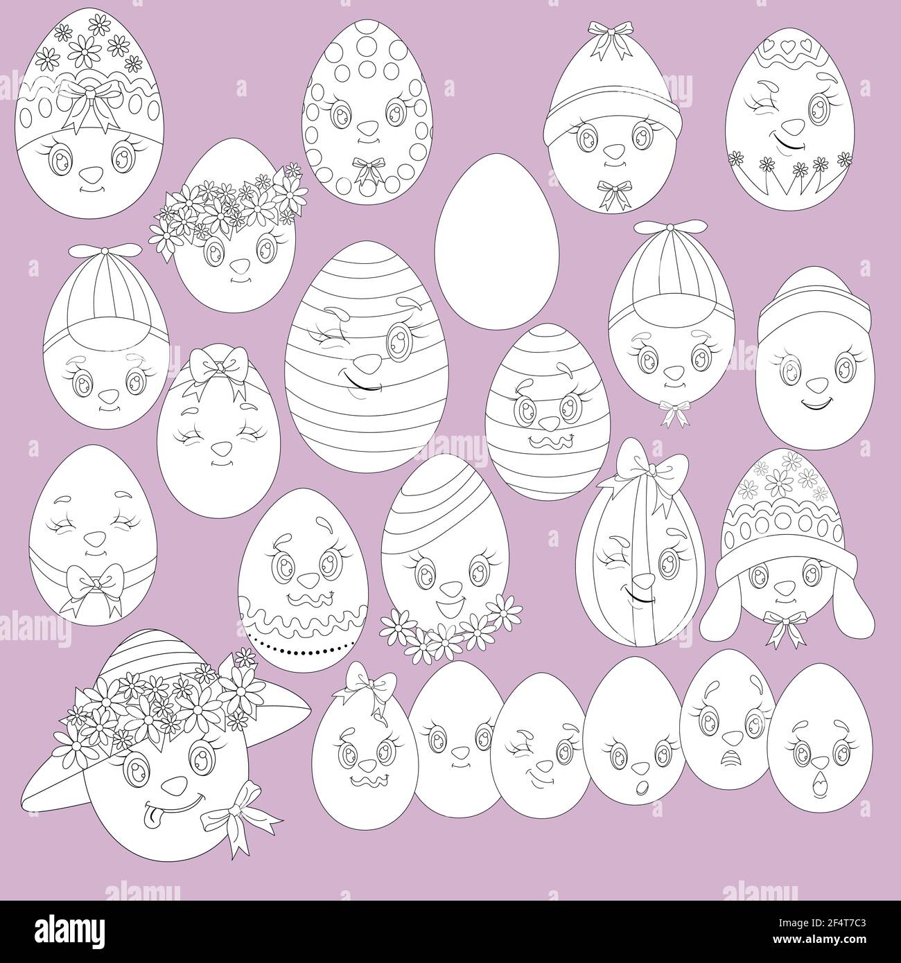 Set of easter eggheads Stock Vector Image & Art - Alamy