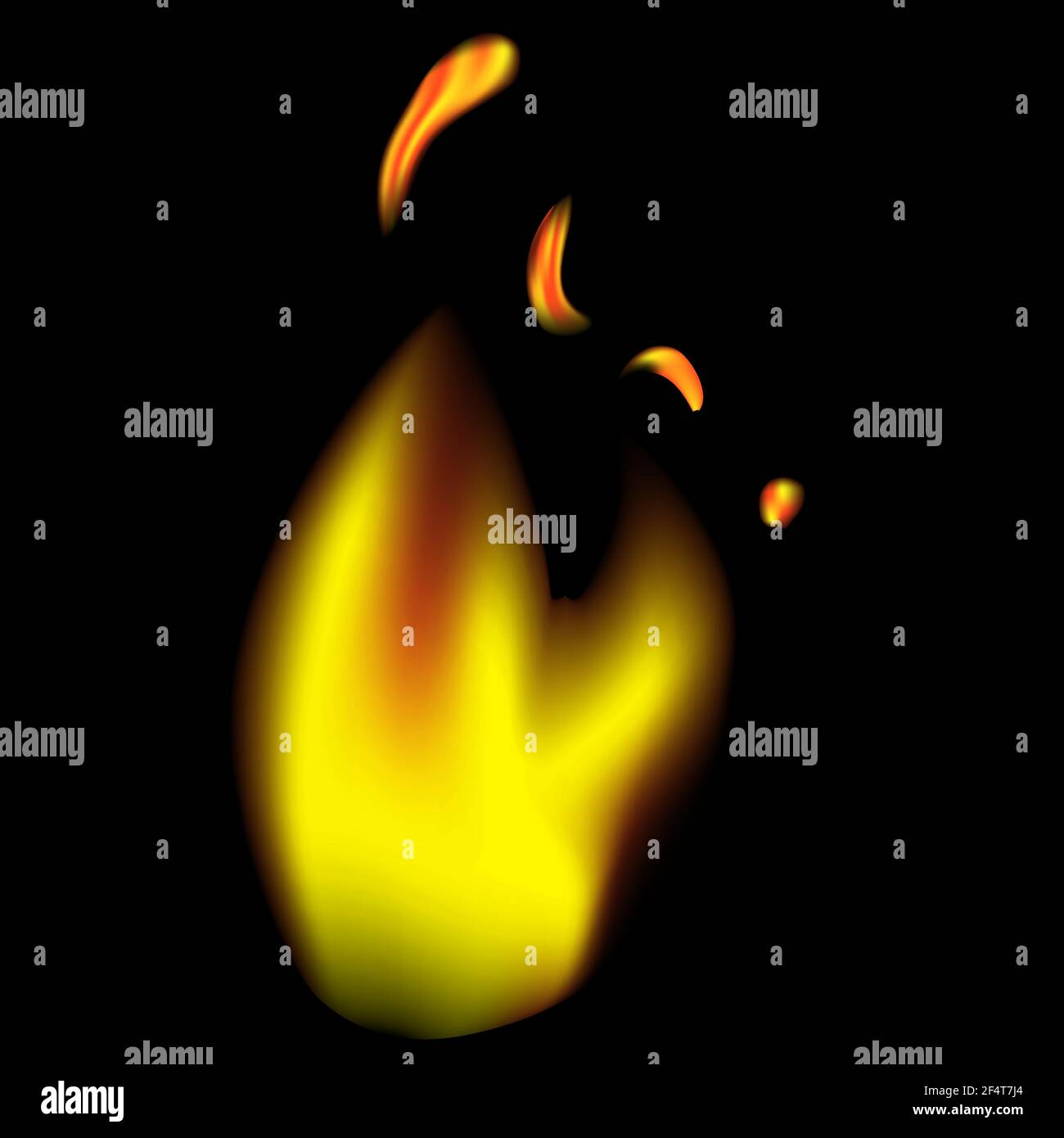 Realistic fire flame on Stock Vector Images - Alamy