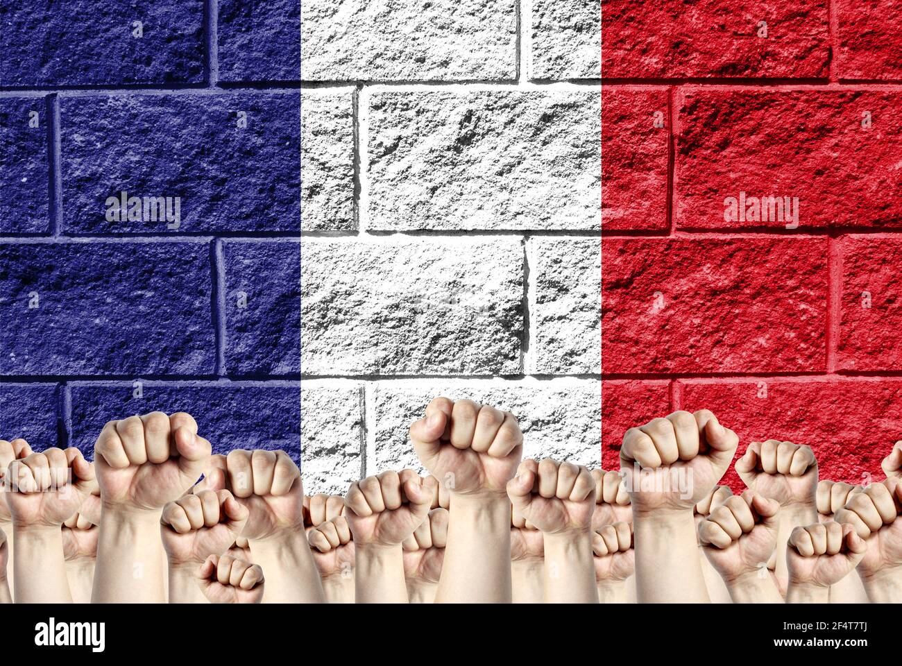 Human hand holding france flag hi-res stock photography and images - Alamy