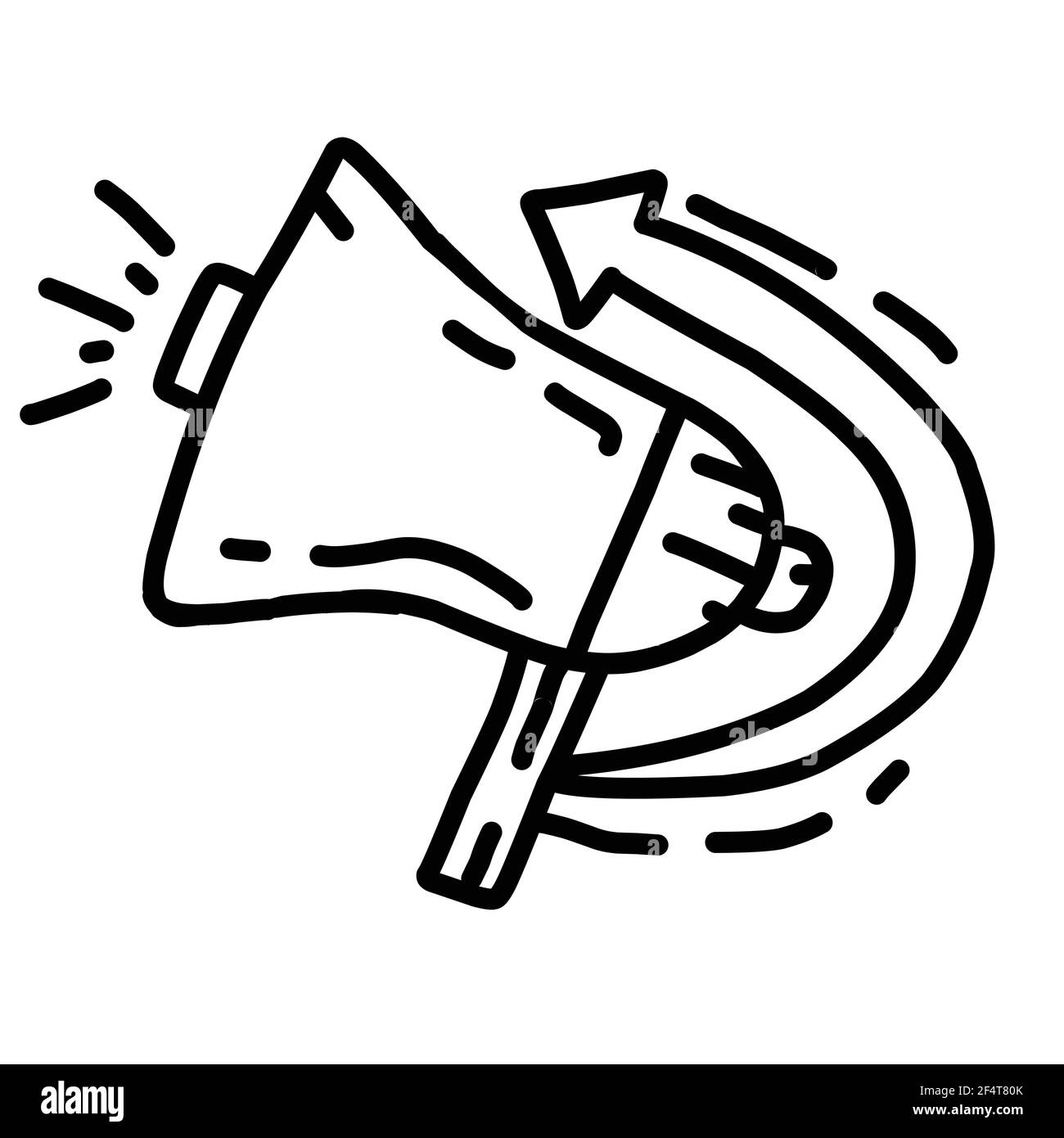 Business promotion hand drawn icon design, outline black, doodle icon, vector icon Stock Vector ...