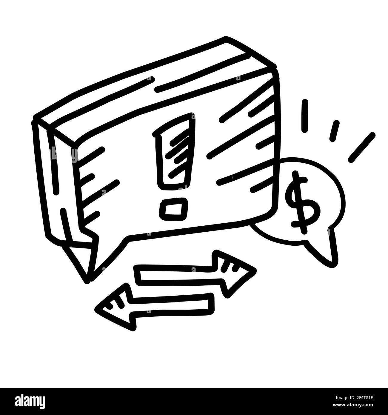 Business report hand drawn icon design, outline black, doodle icon, vector icon Stock Vector ...