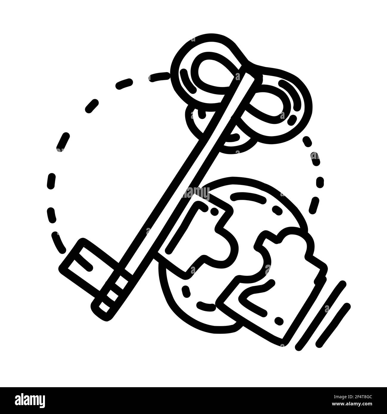 Business success hand drawn icon design, outline black, doodle icon ...