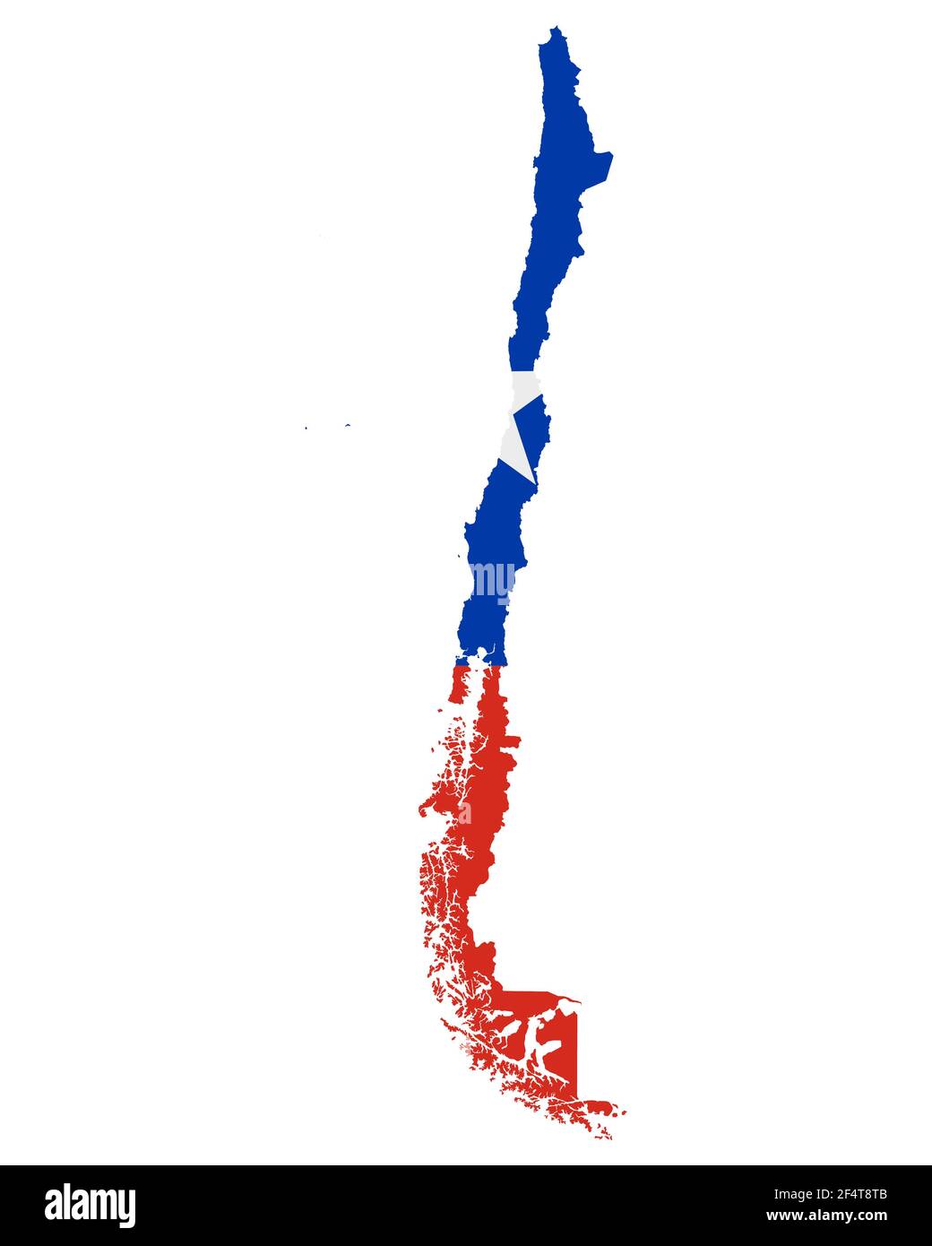 Flag in map of Chile Stock Photo - Alamy