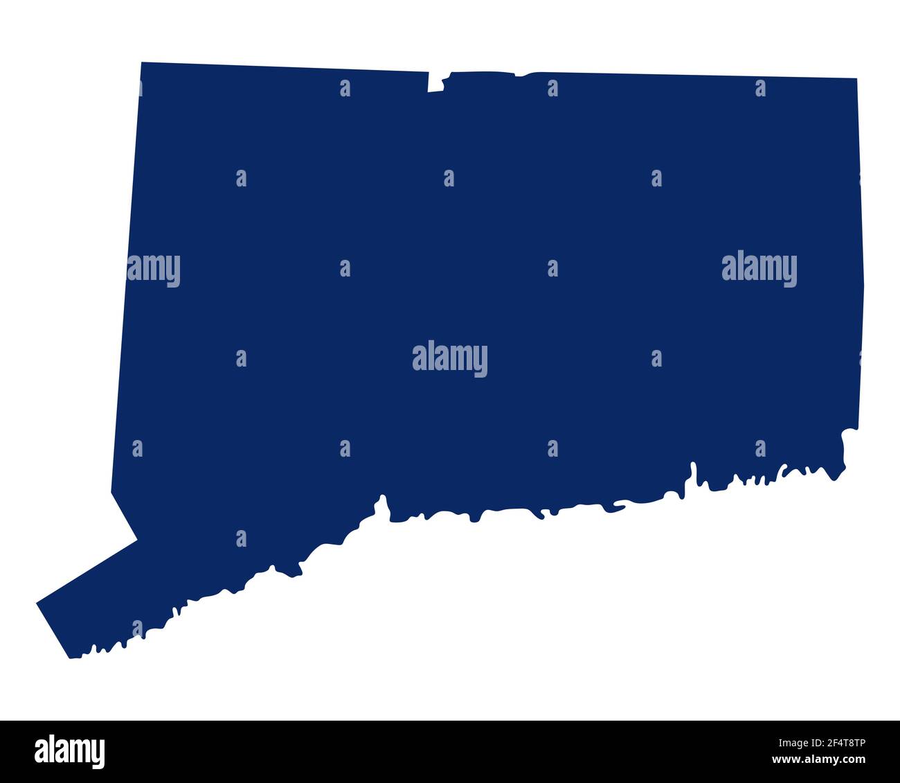 Map of Connecticut in blue colour Stock Photo - Alamy