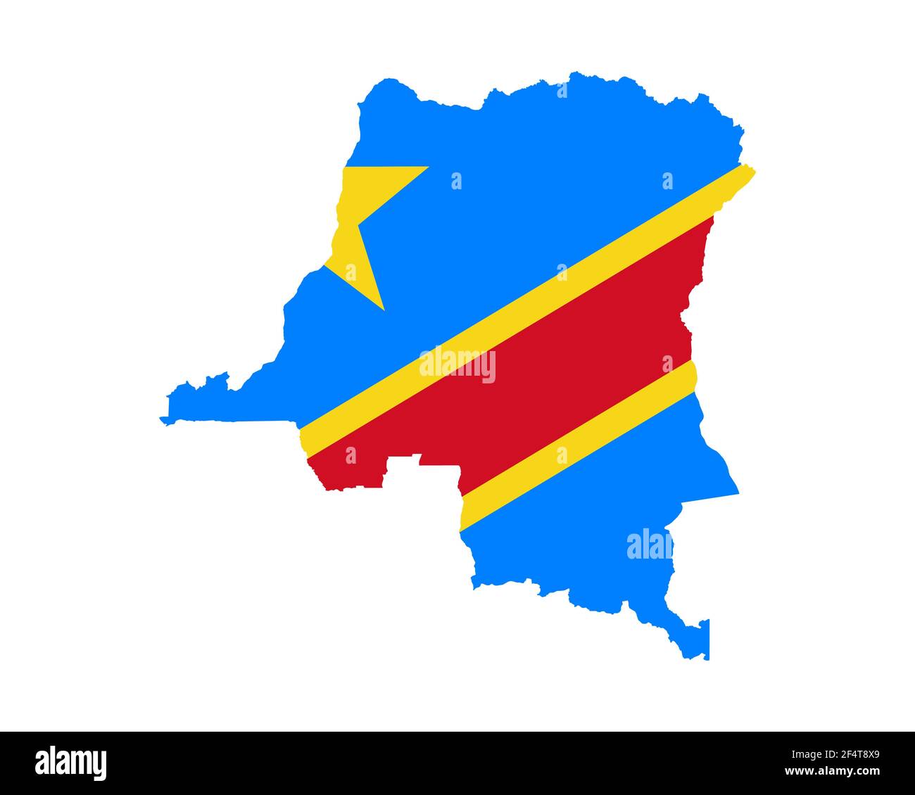 Flag in map of the Congo Stock Photo - Alamy