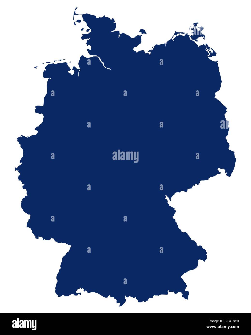 Map of Germany in blue colour Stock Photo - Alamy