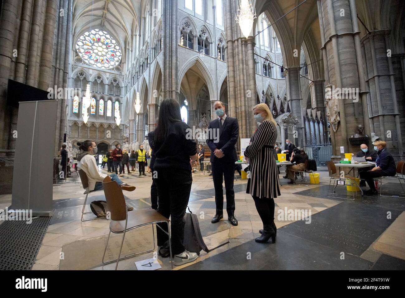 The Duke of Cambridge (centre) with chief nurse at Chelsea and ...