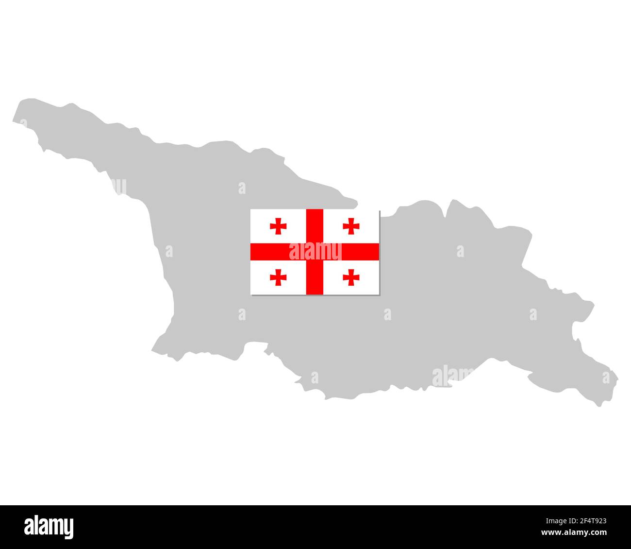Flag and map of Georgia Stock Photo - Alamy