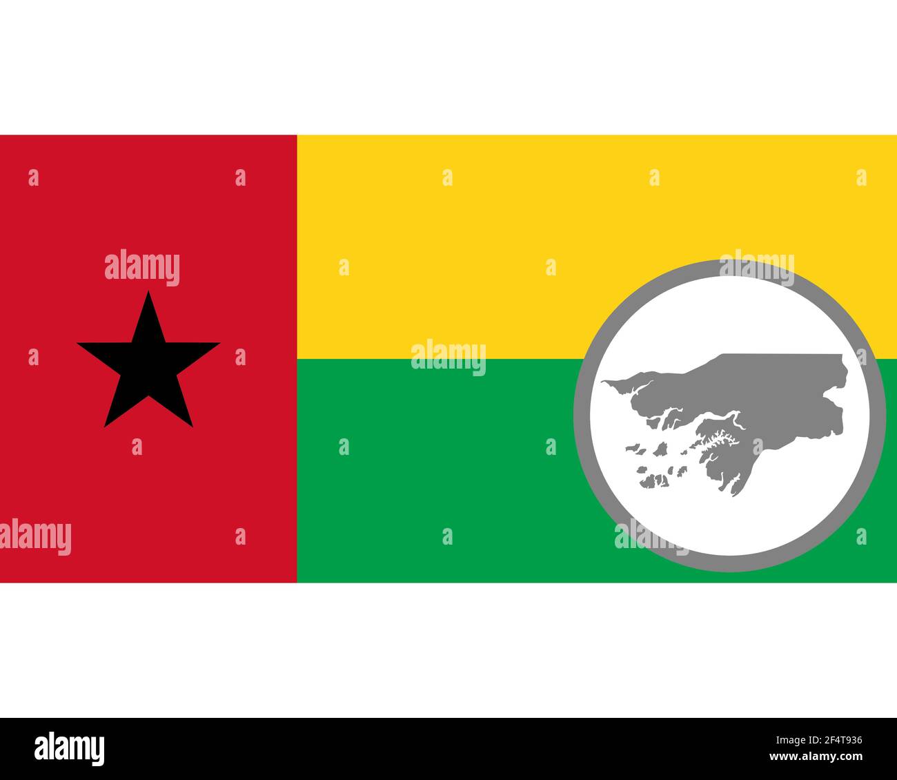 Flag and map of Guinea-Bissau Stock Photo - Alamy