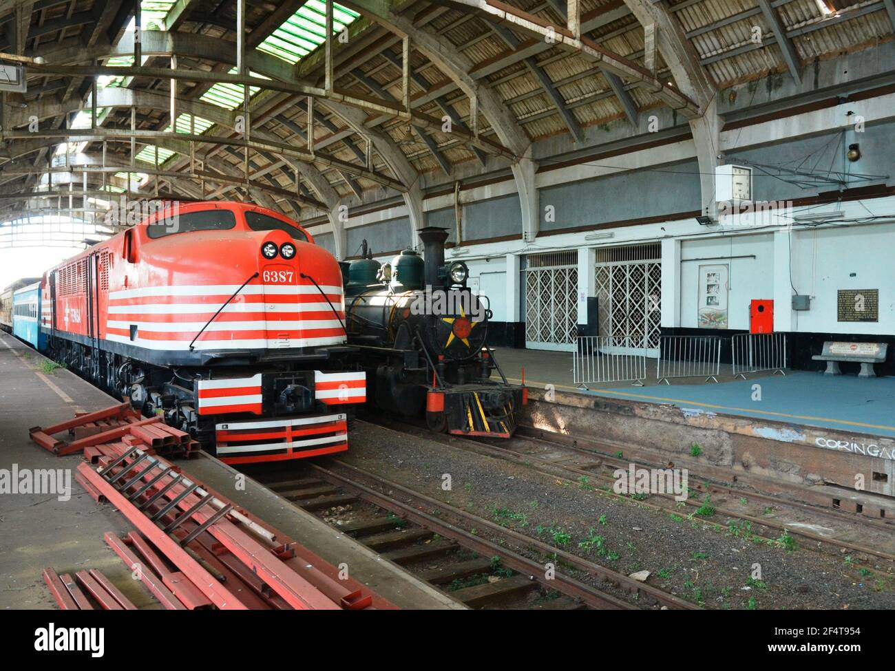 BAURU, SAO PAULO, BRAZIL, SOUTH AMERICA, JUL, 07,2018. Locomotive, V8 ...