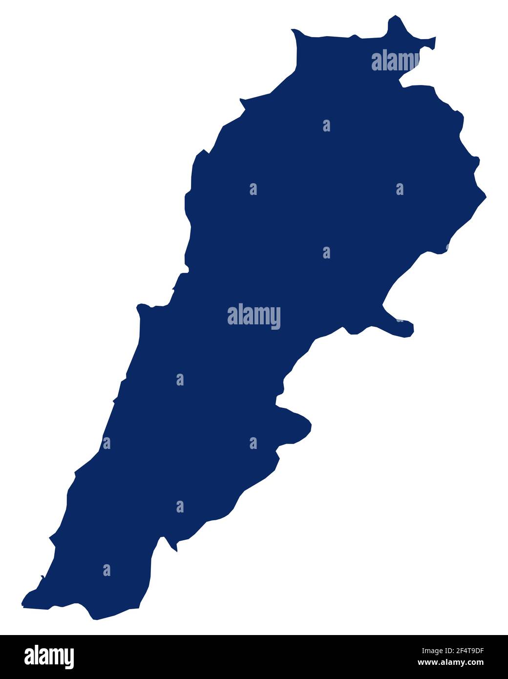 Map of Lebanon in blue colour Stock Photo - Alamy