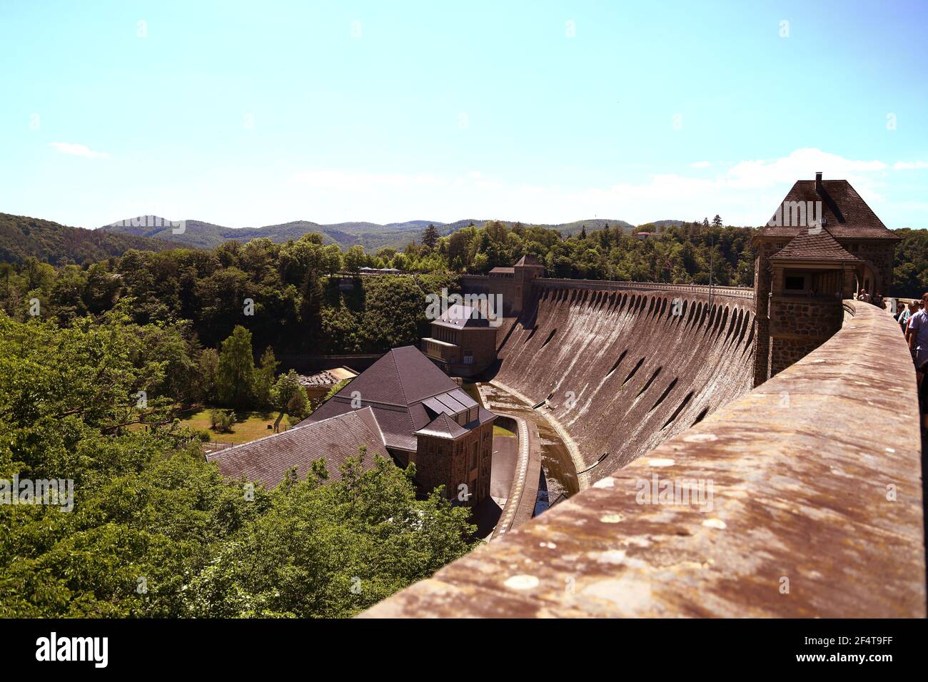 concrete dam in nature Stock Photo - Alamy