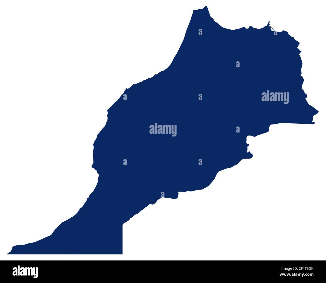 Map of Morocco in blue colour Stock Photo - Alamy