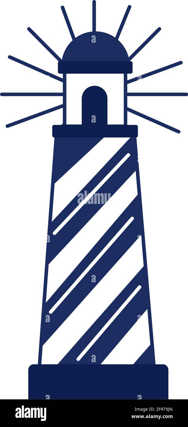 lighthouse nautical blue isolated icon Stock Vector Image & Art - Alamy