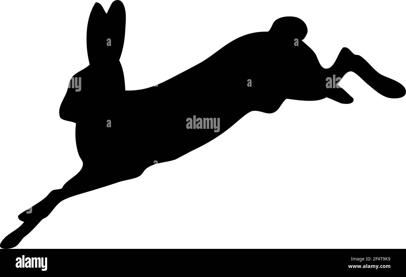 Hare Running Silhouette