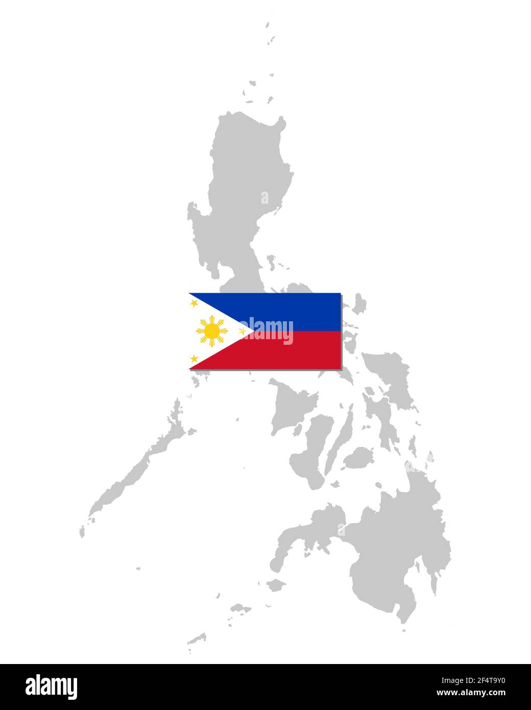 Flag and map of the Philippines Stock Photo - Alamy