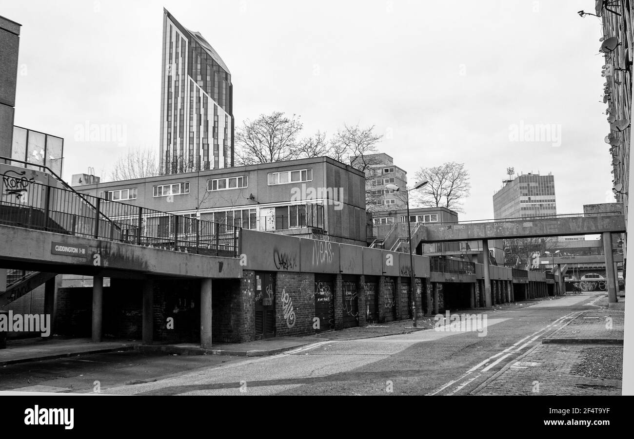 The Heygate Estate, Walworth, South London. The estate was demolished ...