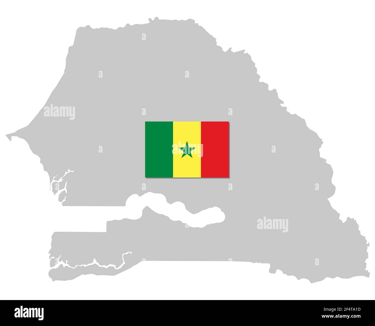 Flag and map of Senegal Stock Photo - Alamy