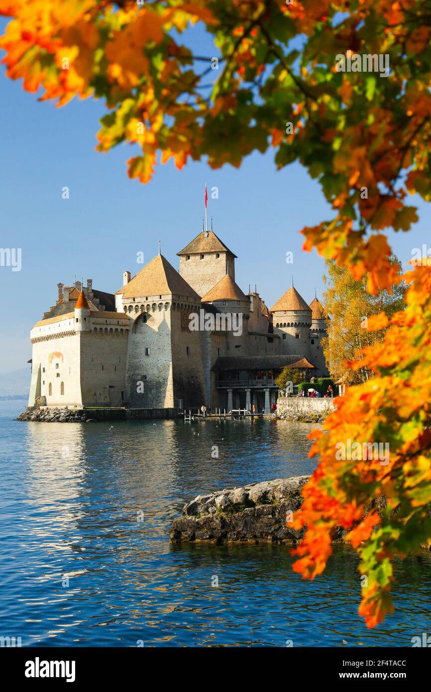 geography / travel, Switzerland, Chillon Castle, Additional-Rights ...