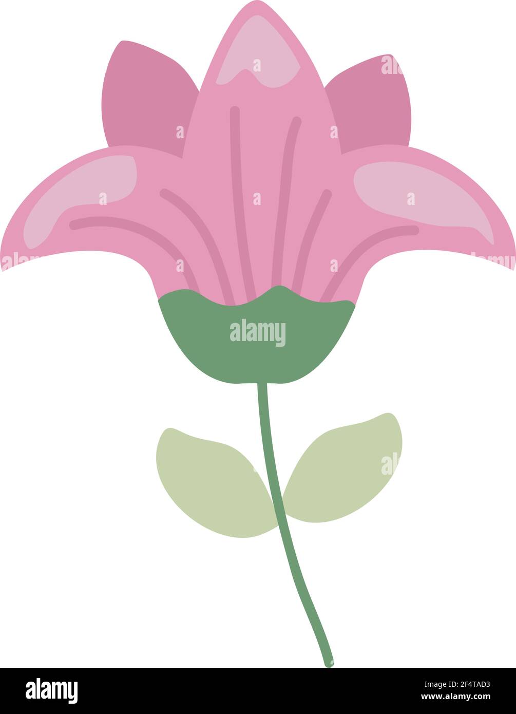 pink flower garden nature icon Stock Vector Image & Art - Alamy