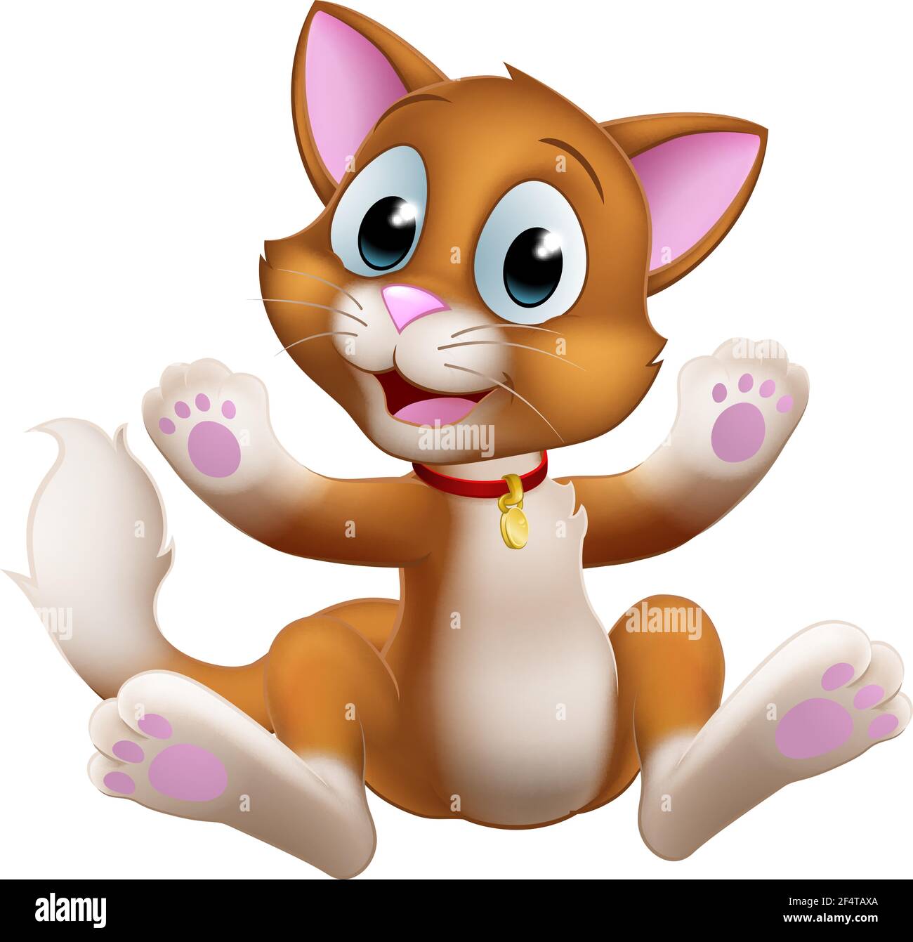 Cat Cartoon Pet Kitten Cute Animal Character Stock Vector Image & Art ...