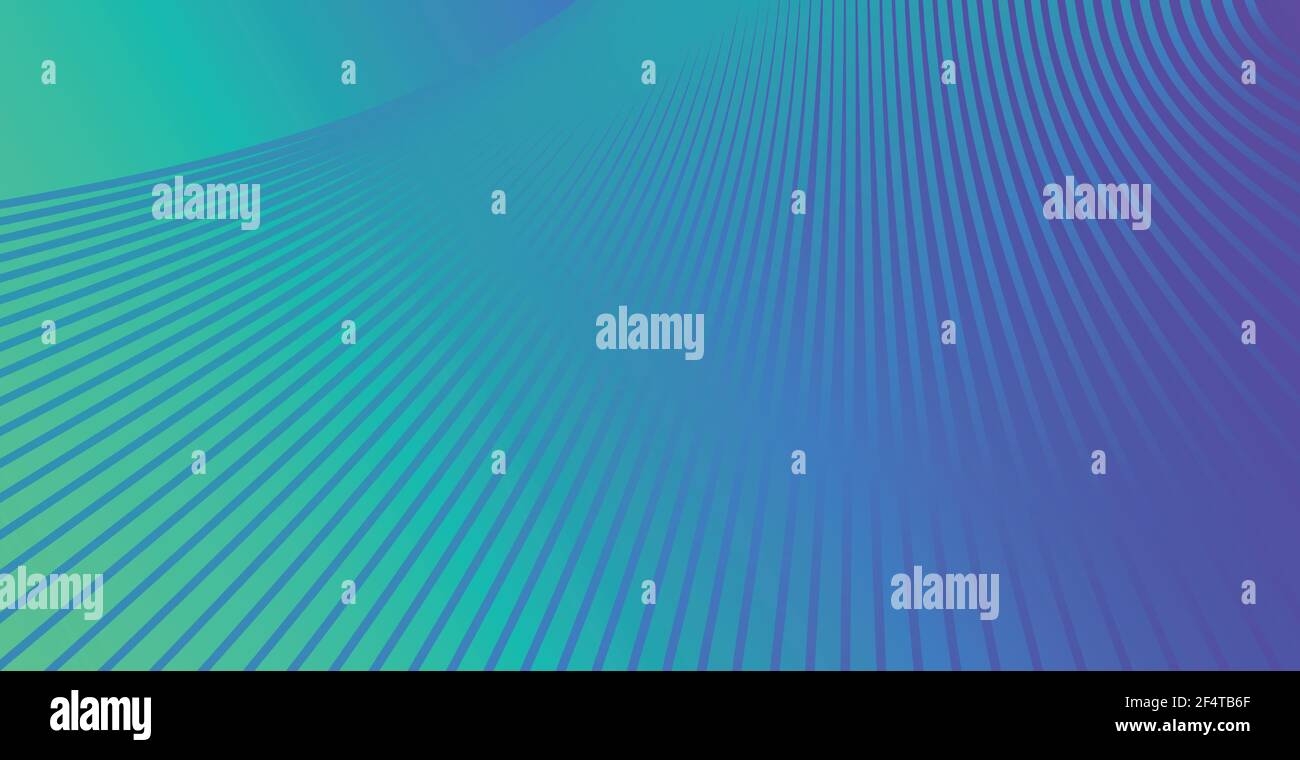 Green-blue abstract background with wavy lines - Vector illustration ...