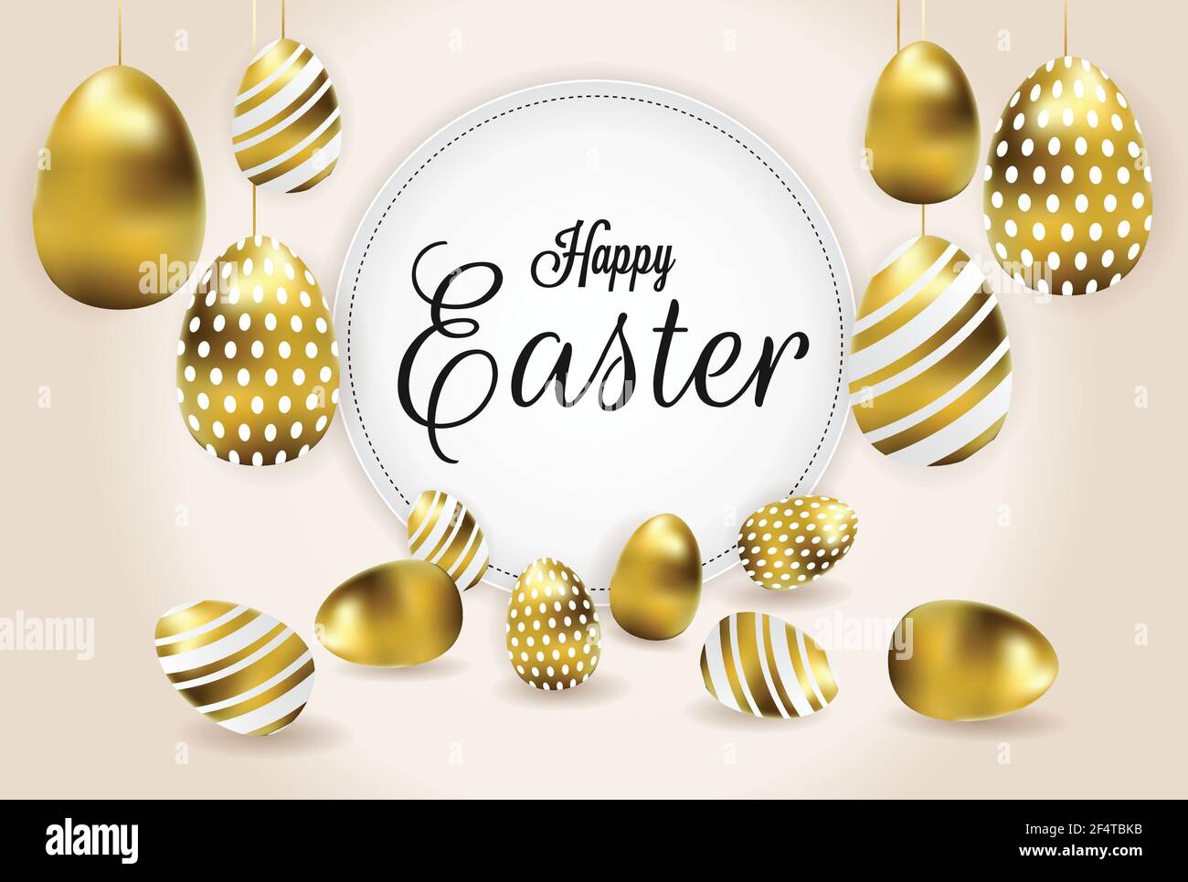 Easter egg golden stripes pattern hi-res stock photography and images ...