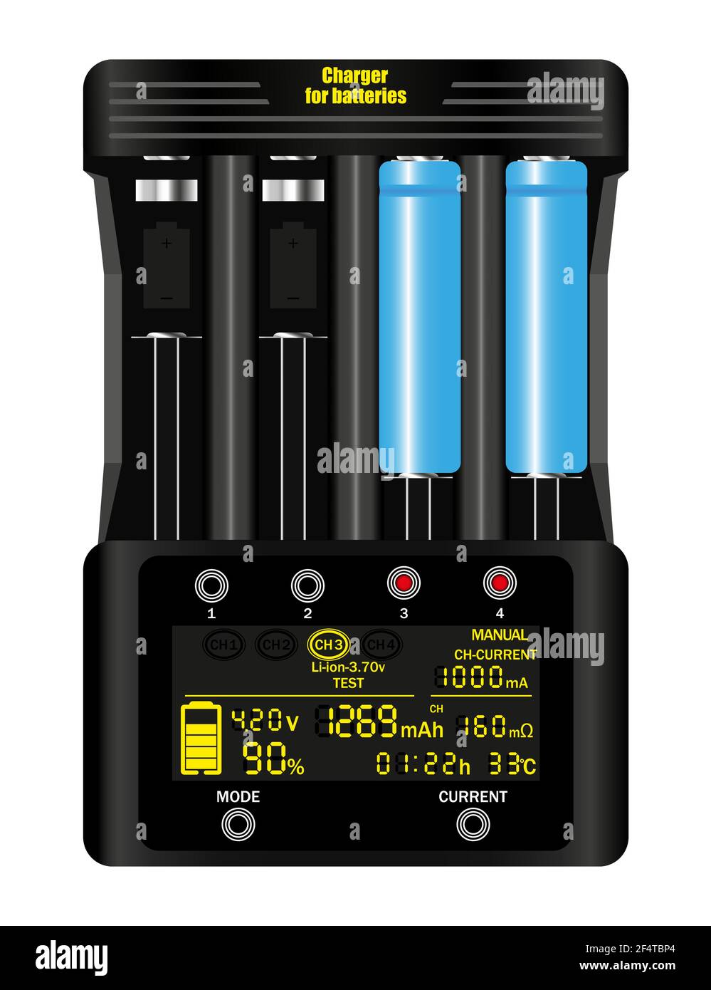 Black batteries Stock Vector Images - Alamy