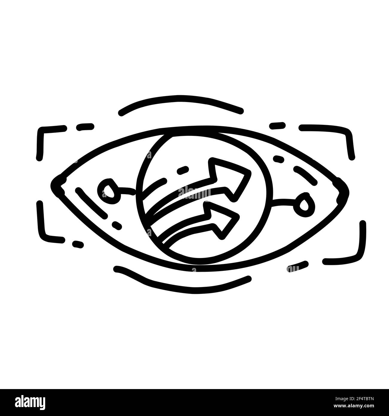 Business vision hand drawn icon design, outline black, doodle icon ...