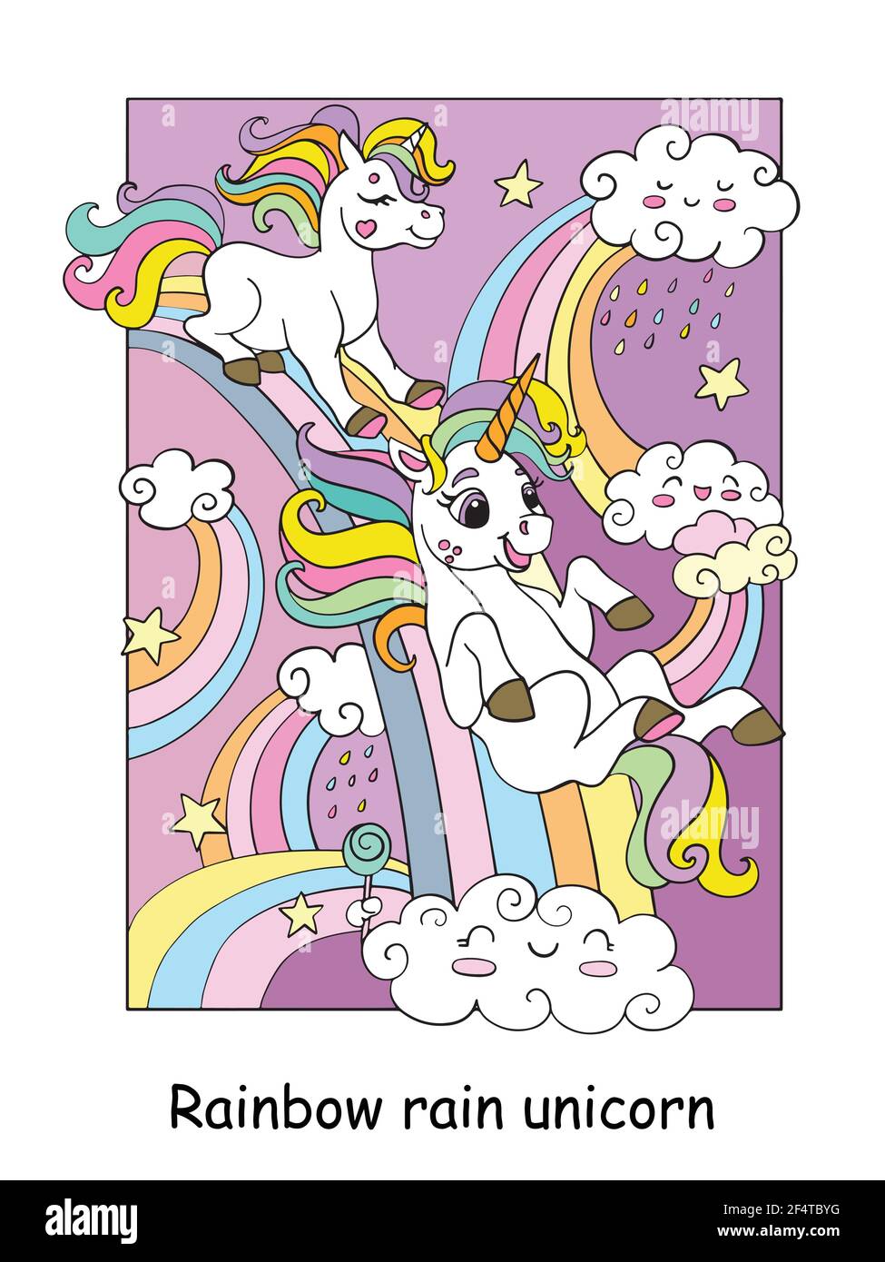 Funny cartoon character rainbow hi-res stock photography and images - Alamy